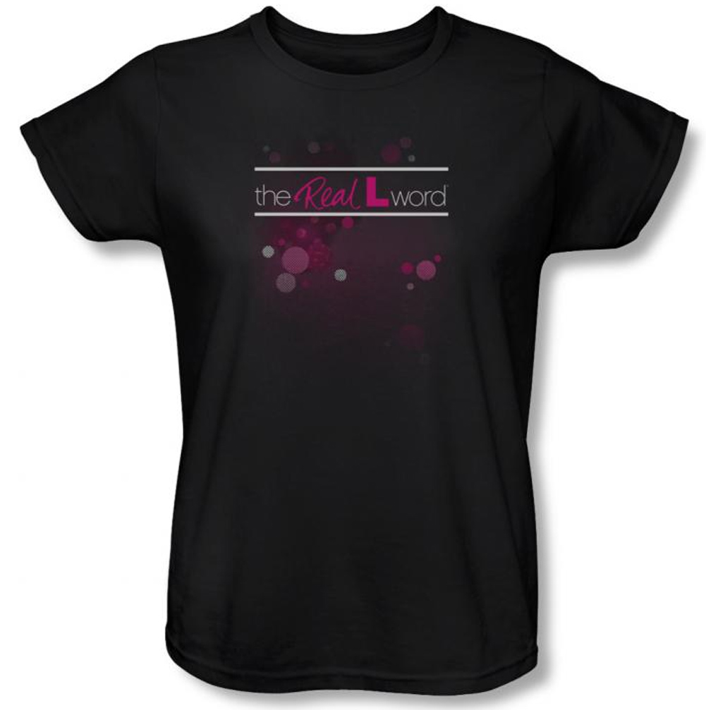The Real L Word Ladies Shirt Flashy Logo Black T-Shirt Tee - The Real L ...