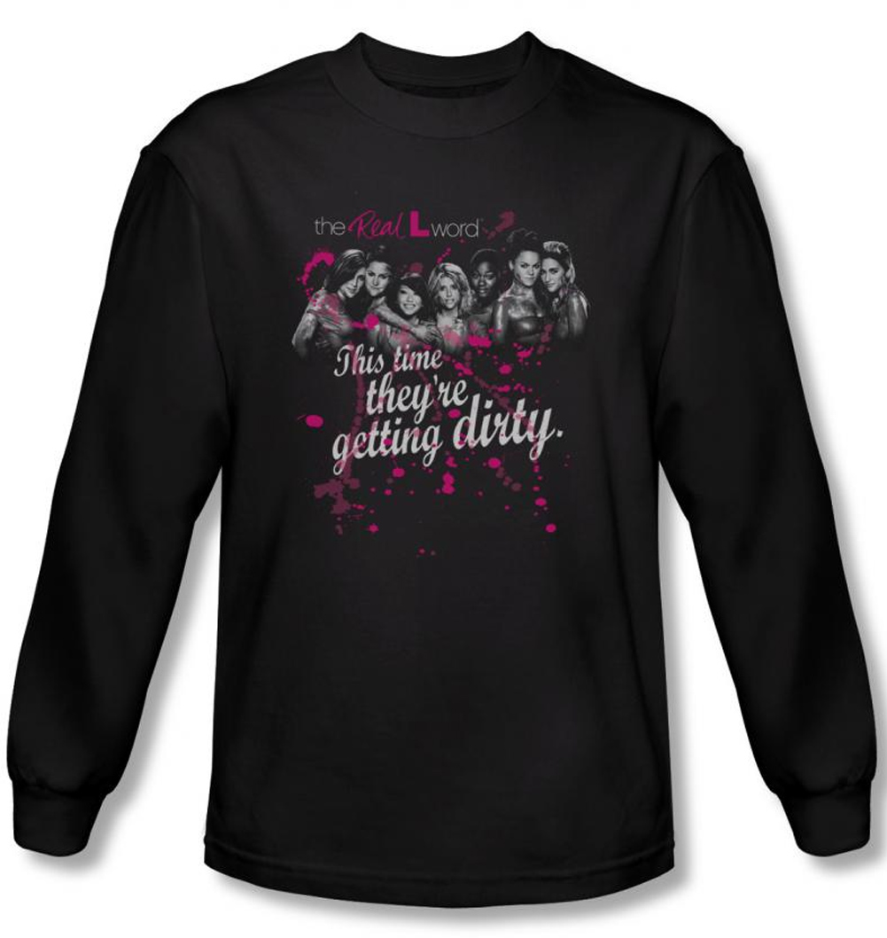 The Real L Word Shirt Dirty Black Long Sleeve T-Shirt Tee - The Real L ...