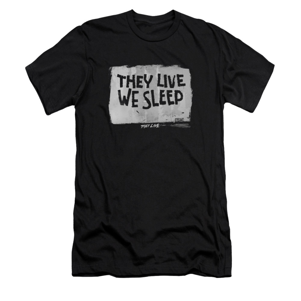 They Live Shirt Slim Fit V Neck We Sleep Black Tee T-Shirt - They Live ...