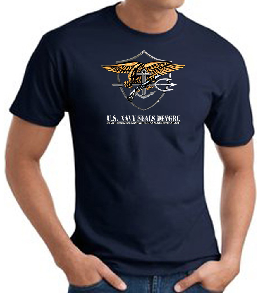 U.S. Navy Seals T-Shirts – Devgru Adult Navy Blue - U.S. Navy Seals T ...