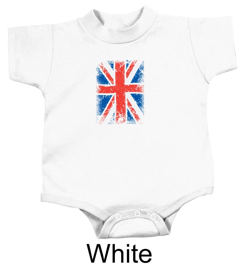 Union Jack Romper British UK Flag Small Print Infant Baby Creeper ...