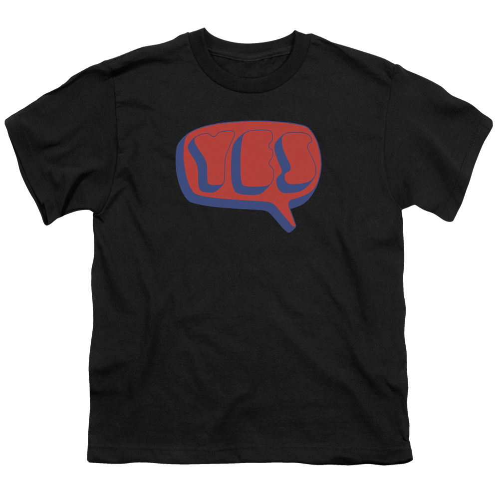 Yes Shirt Kids Word Bubble Black T-Shirt - Yes Word Bubble Shirts