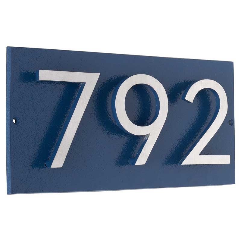 Address Plaque with 3 Offset 3D Numbers - Contemporary Floating House ...