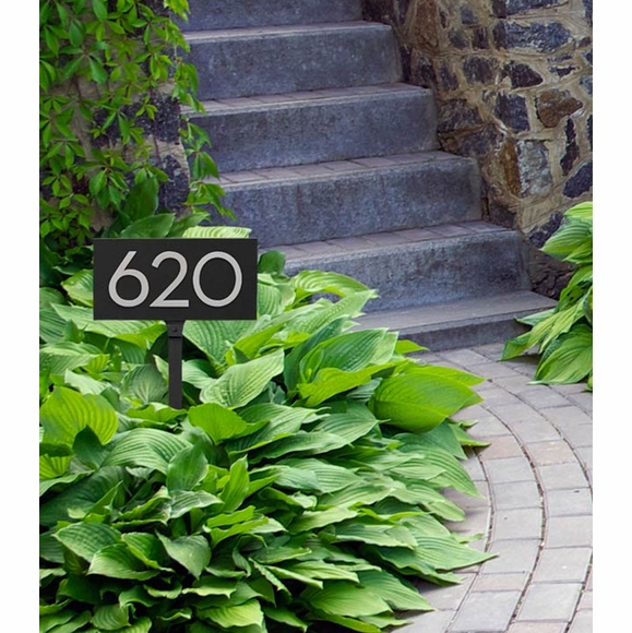 Address Plaque with 3 Offset 3D Numbers - Contemporary Floating House ...