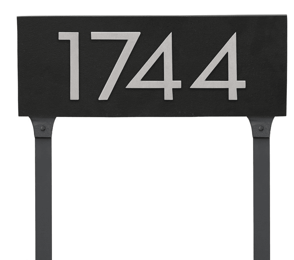 Address Plaque with 4 Offset Numbers - 3D House Number Sign - Choose ...