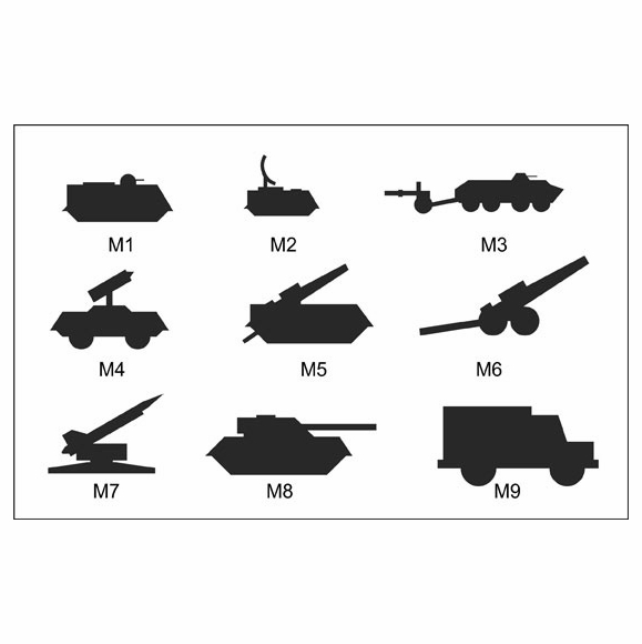 Address Plaque with Military Vehicles Including Cannon, Tank, Gun, and ...
