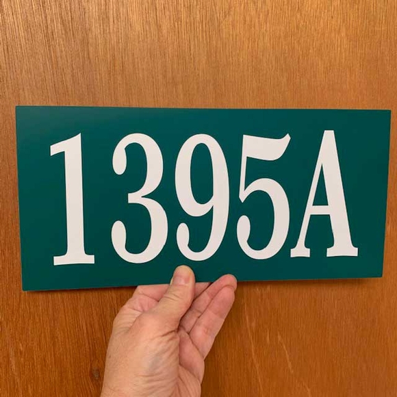 Address Sign With Self Adhesive Tape - Stick On Address Plaque