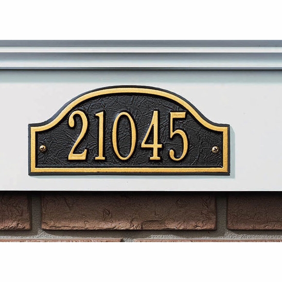 Small Address Plaque - Arch Shape House Number Sign