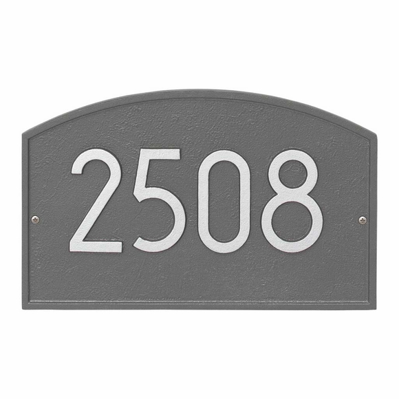 Arch Address Plaque with Modern Font - Contemporary House Number Sign