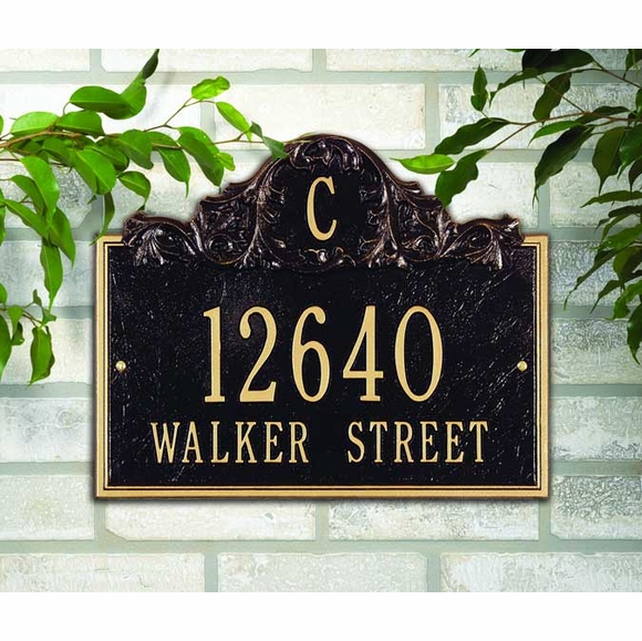 Arch Address Plaque with Monogram Wall Mount