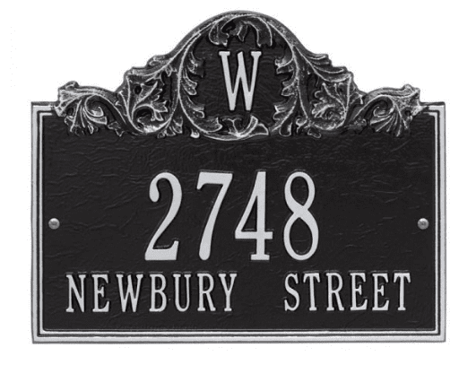 Arch Address Plaque with Monogram Wall Mount