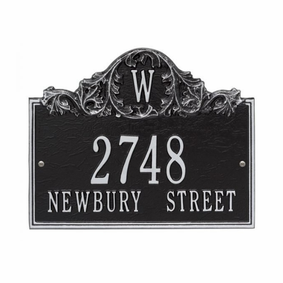 Arch Address Plaque with Monogram Wall Mount
