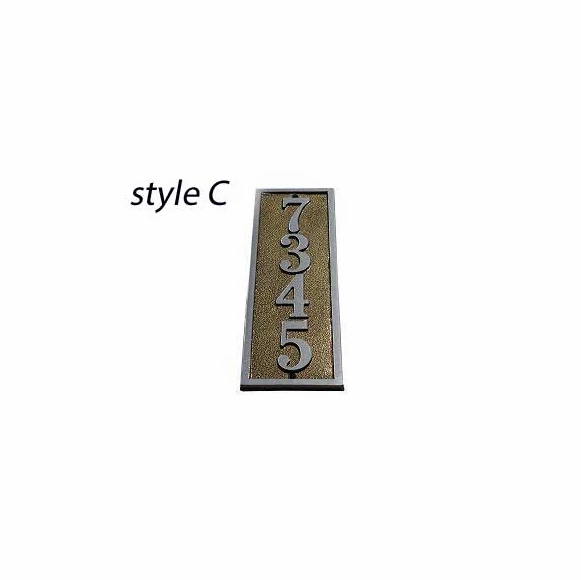 Cast Aluminum Vertical Address Plaque