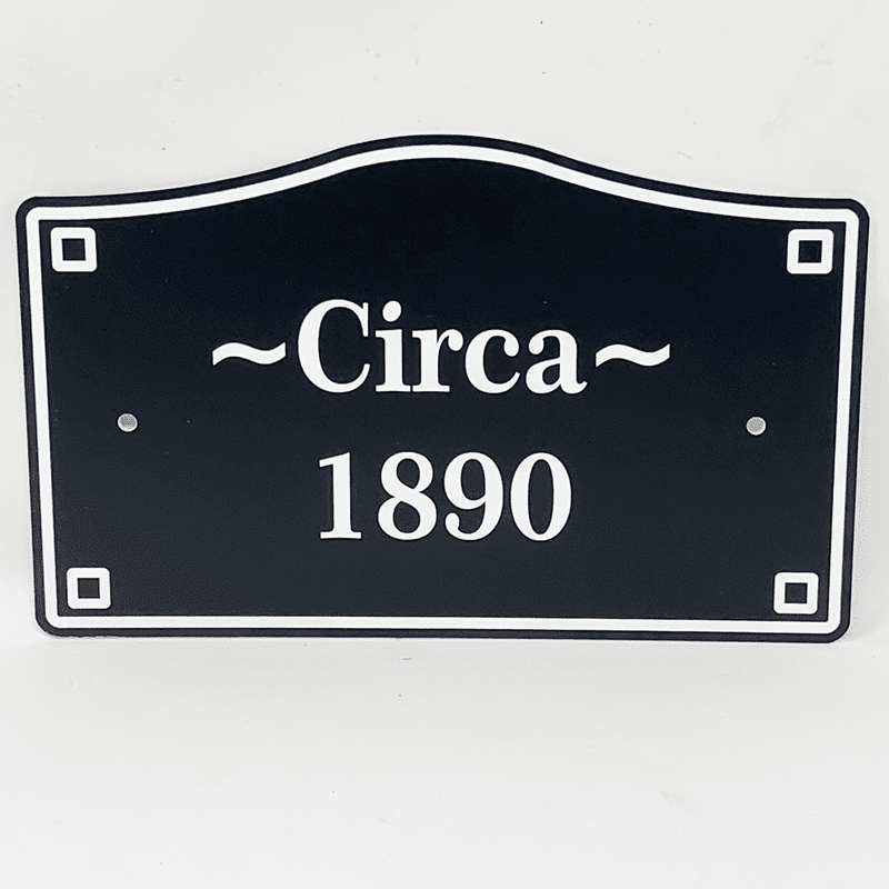 Circa Founded Built Est Year Sign With Optional Lawn Stake
