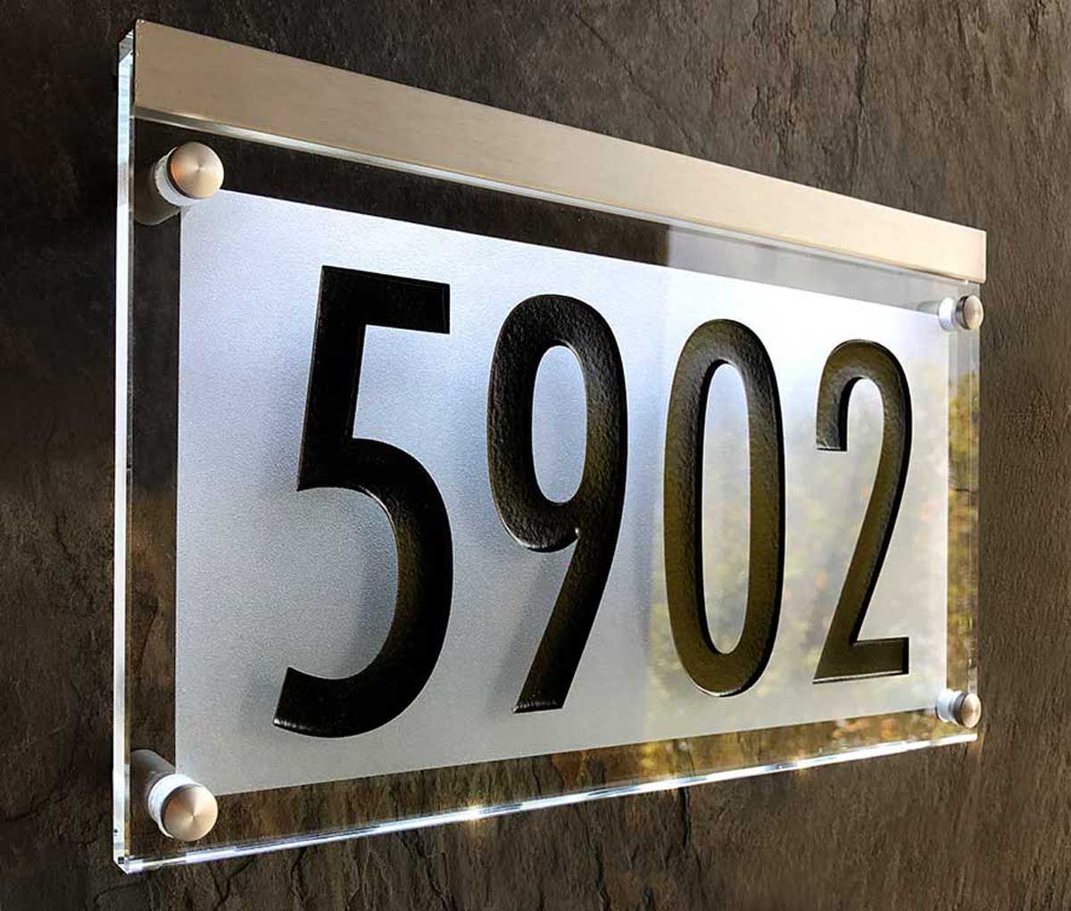 Crystal Illuminated House Marker