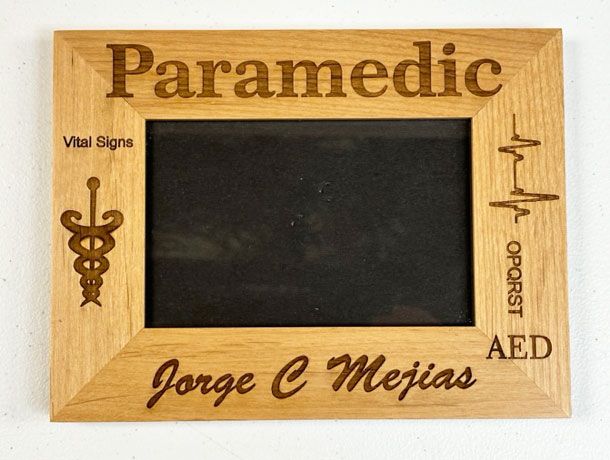 Custom Engraved Personalized EMS Picture Frame for EMT or Paramedic ...