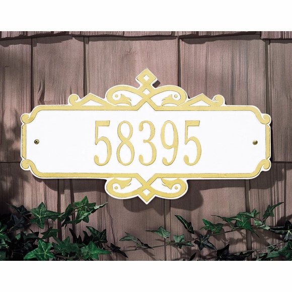 Custom House Numbers Plaque With Decorative Border