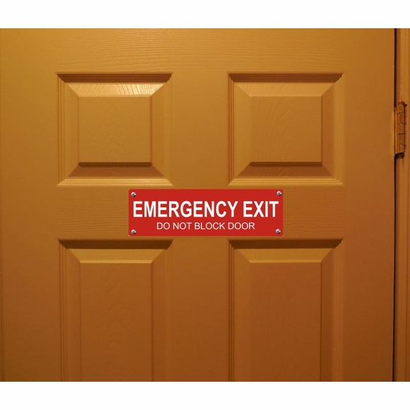 Emergency Exit Do Not Block Door Sign