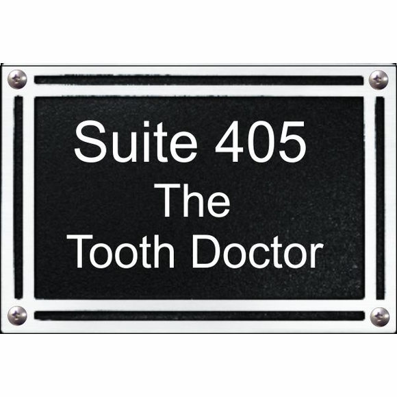 Cast Aluminum Plaque with Acrylic Sign Insert