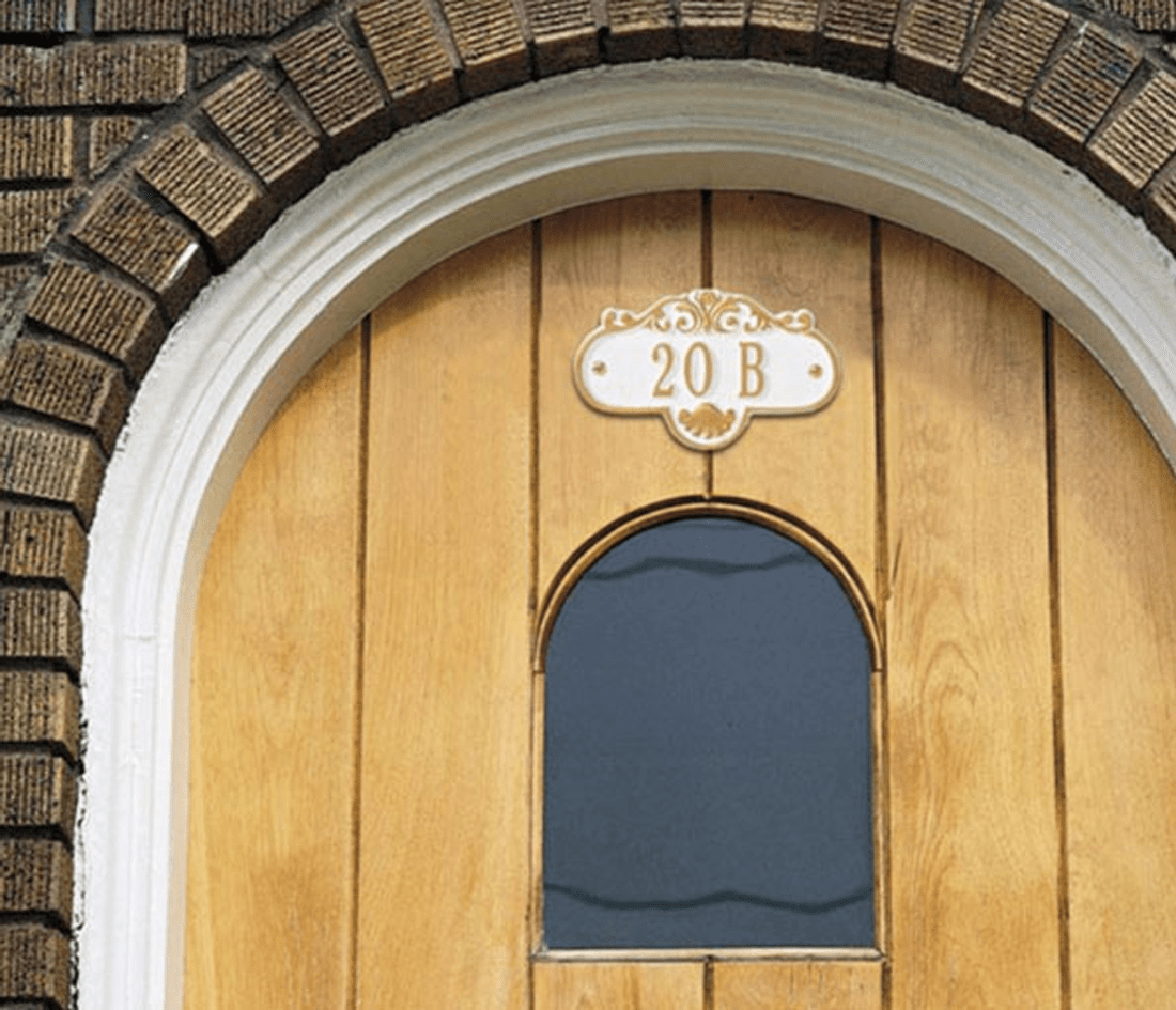 Extra Small Unit Number Sign - Decorative House Address Plaque