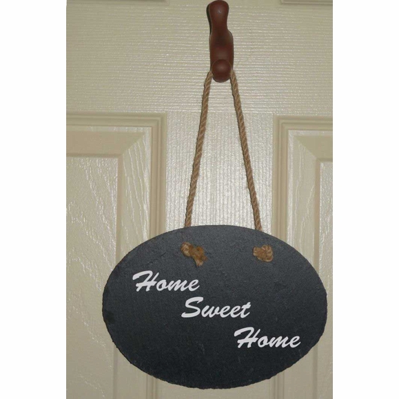 Hanging Slate Plaque Personalized With Your Own Message