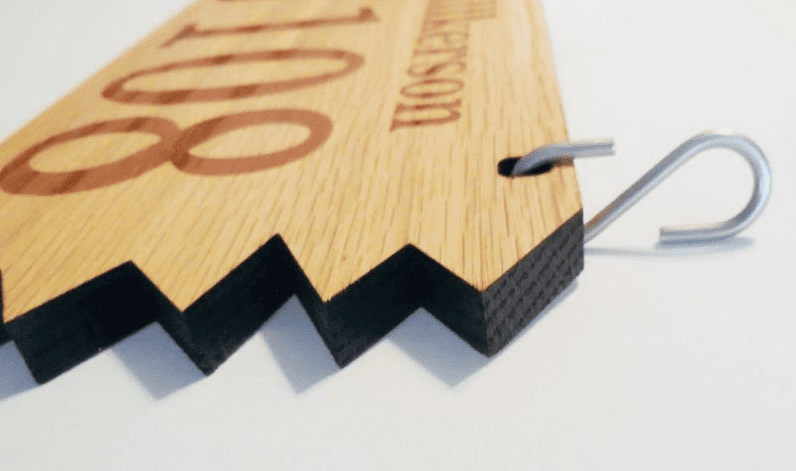 Hanging Wood Address Plaque with Sawtooth Edges, Rustic Look - One or ...