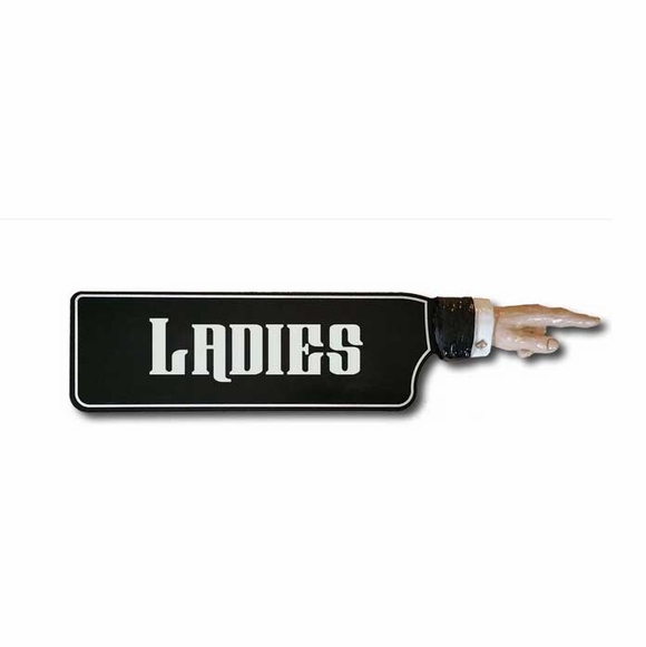 LADIES Room Directional Sign Hand With Pointing Finger