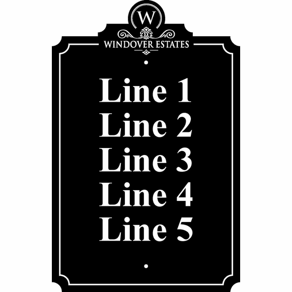 Large Custom Sign with Monogram - For Business or Community Name, Multi ...