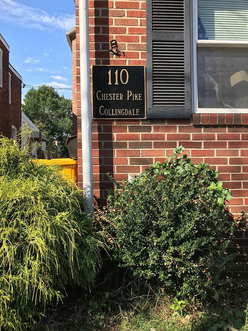 Large Square Address Sign - House Number Plaque