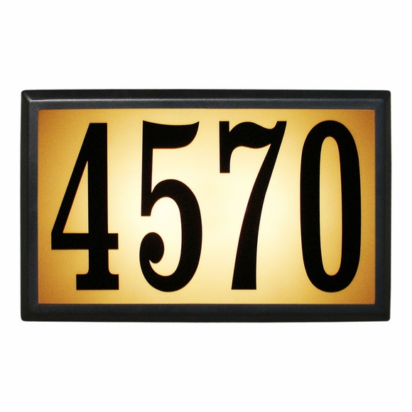 Lighted Address Plaque With Large Numbers