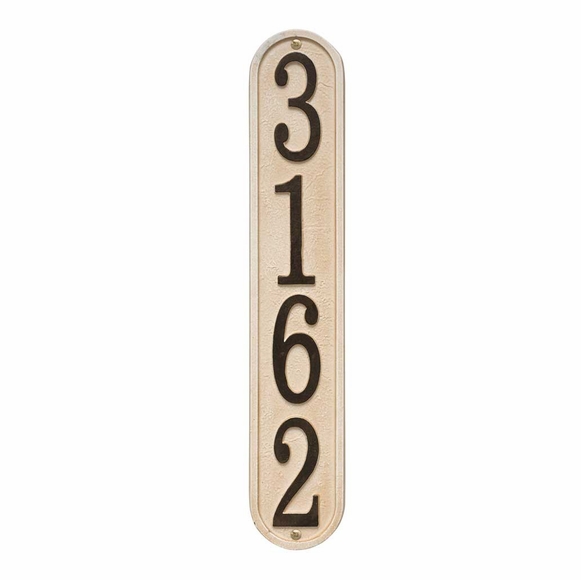 Metal Sandstone Address Number Sign Vertical