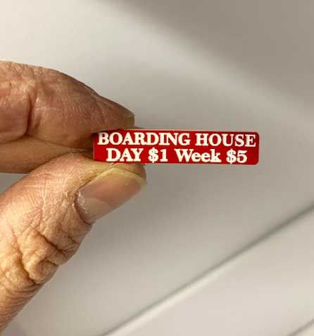 Model Railroad Sign - Miniature Custom Train Set Scenery Signs