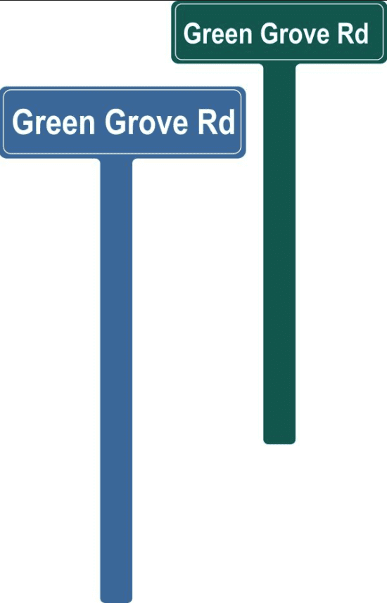 Model Railroad Street Sign