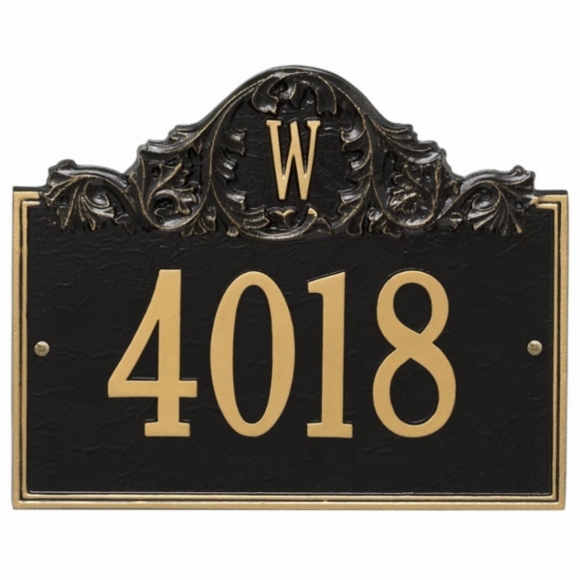 Personalized Address Plaque With House Number and Monogram