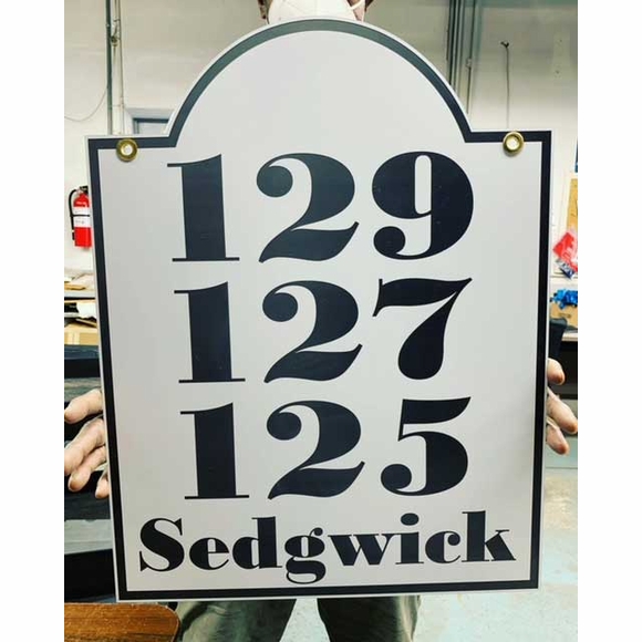 Multi Unit Address Plaque - Extra Large Two Sided Hanging Sign For ...
