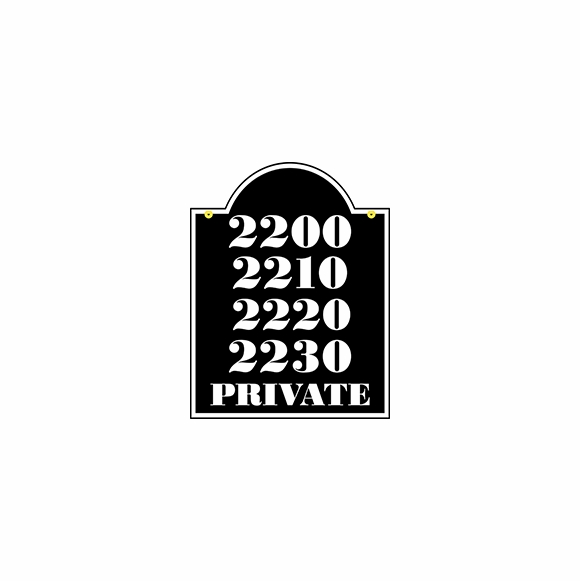Multi Unit Address Plaque - Extra Large Two Sided Hanging Sign For ...