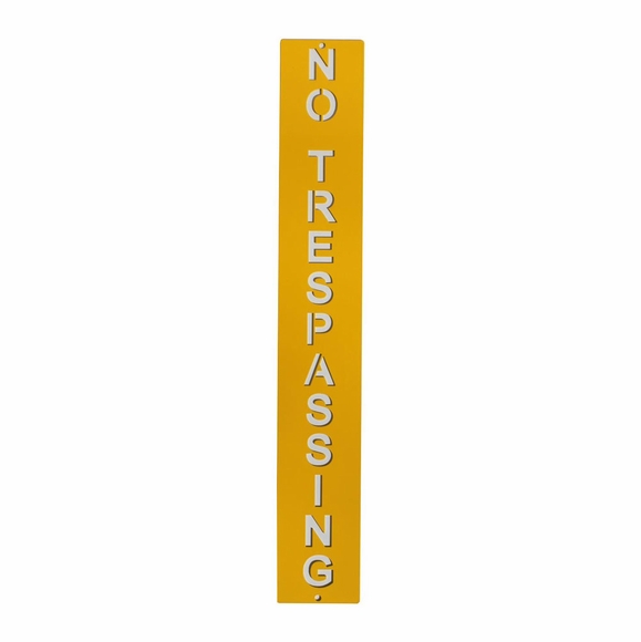 No Trespassing Vertical Warning Sign