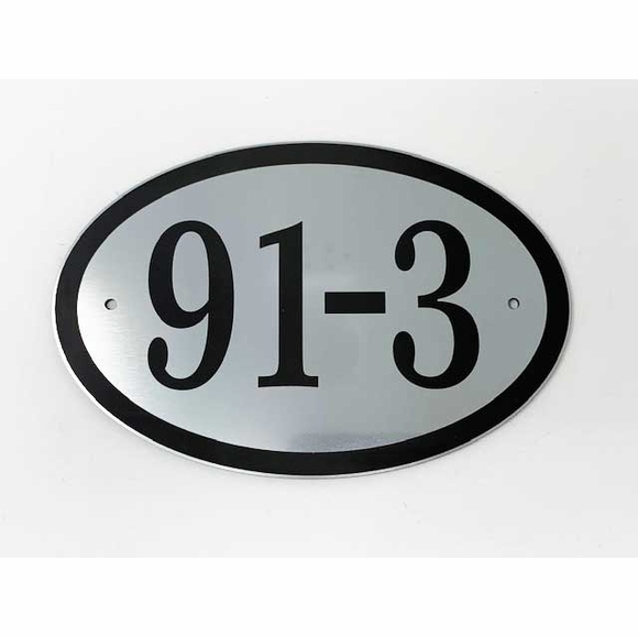 Oval Address Sign