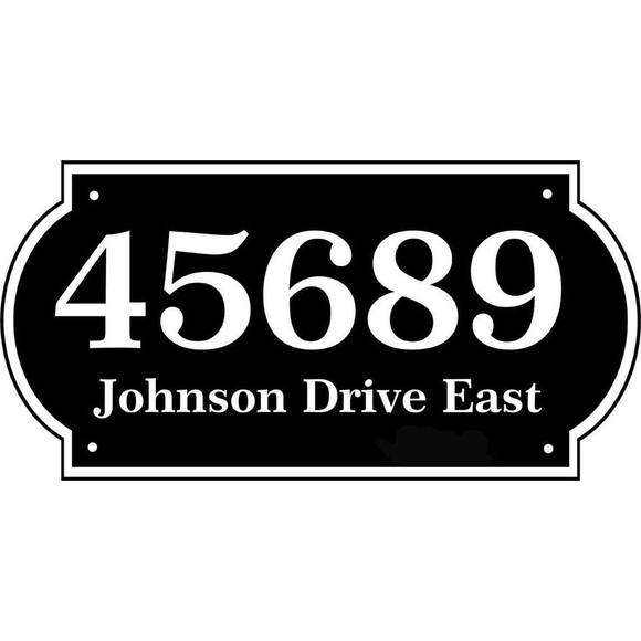 Home Address Sign With Two Lines
