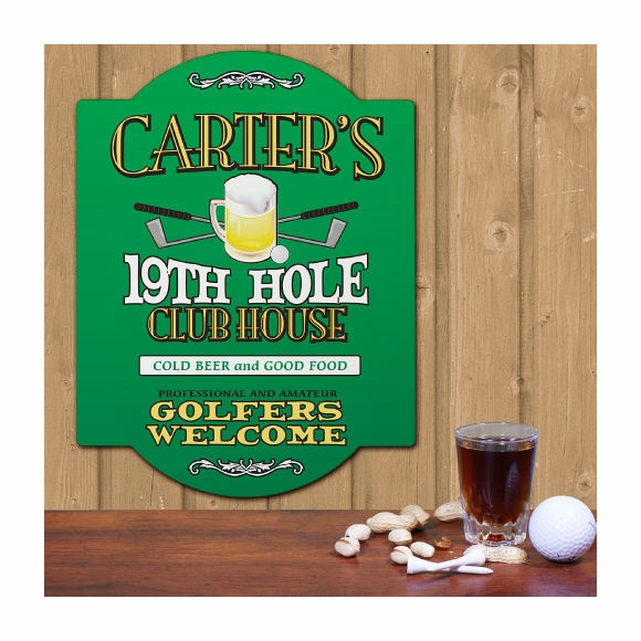 Personalized 19th Hole Golf Wall Sign