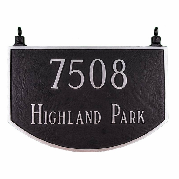 Hanging Two Sided Home Address Sign Arch Shape