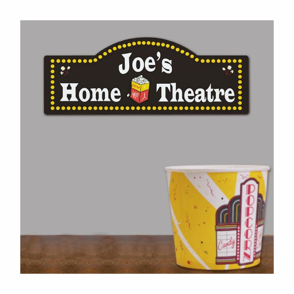 Personalized Home Theater Sign