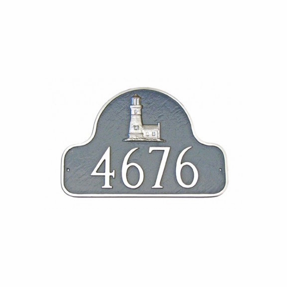 House Number Sign with Lighthouse