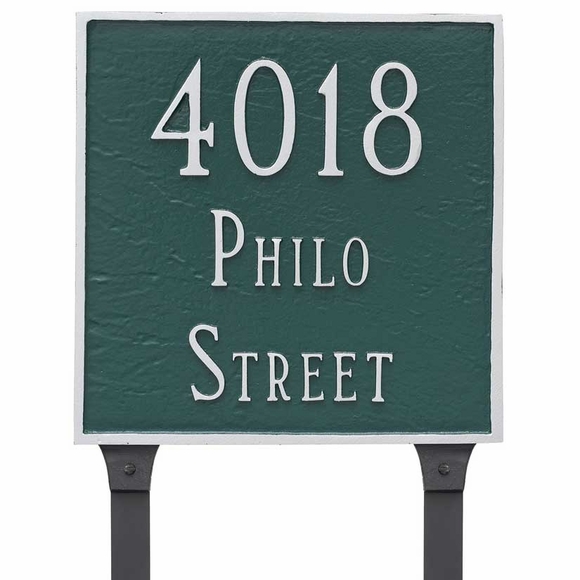 Large Square Address Sign - House Number Plaque