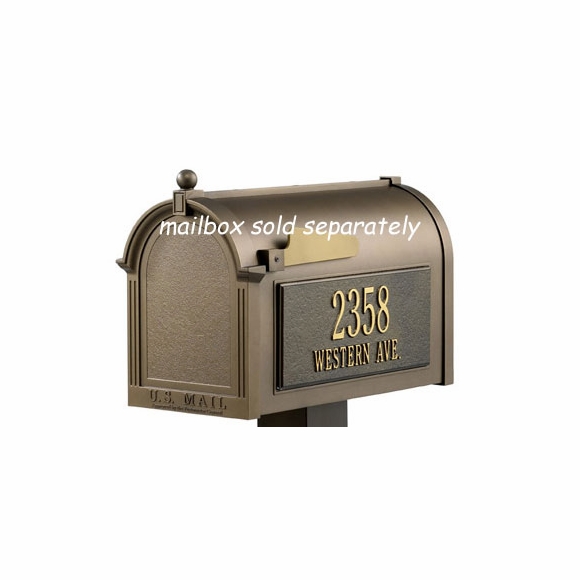 Address Plaque Panel for Curbside Mailbox