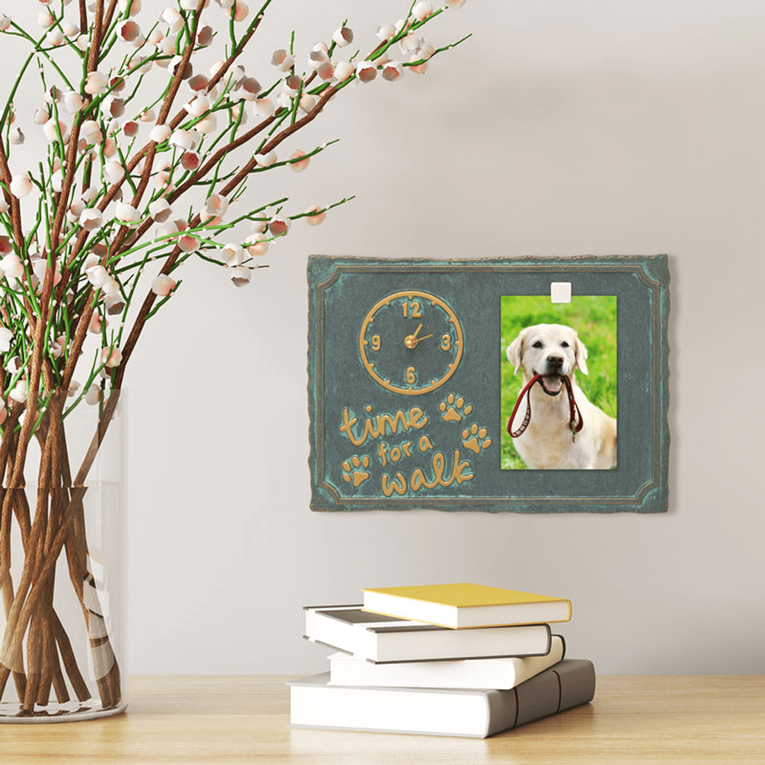 Pet Photo Wall Clock time for a walk