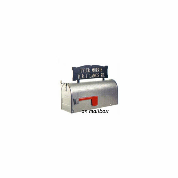 Mailbox Topper Address Sign With Pheasant On Top - Double Sided Plaque