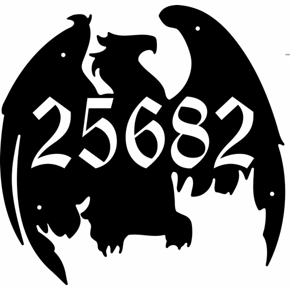Phoenix Bird Shape Address Sign