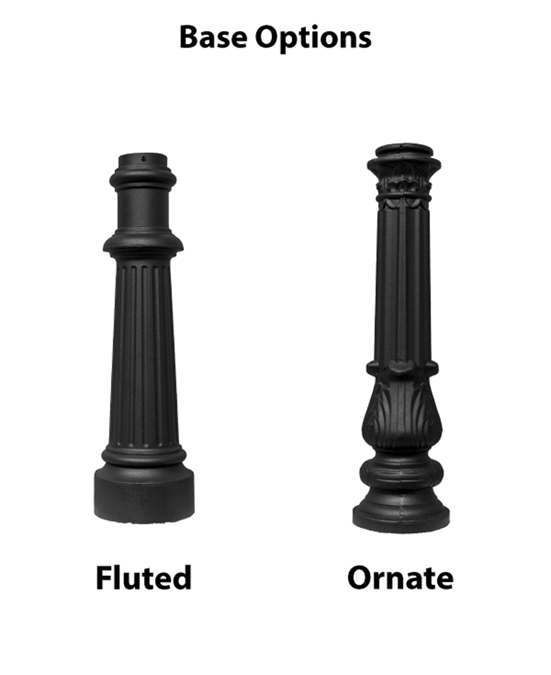 Hanging Real Estate Sign System With Post, Base, Finial, and Bracket