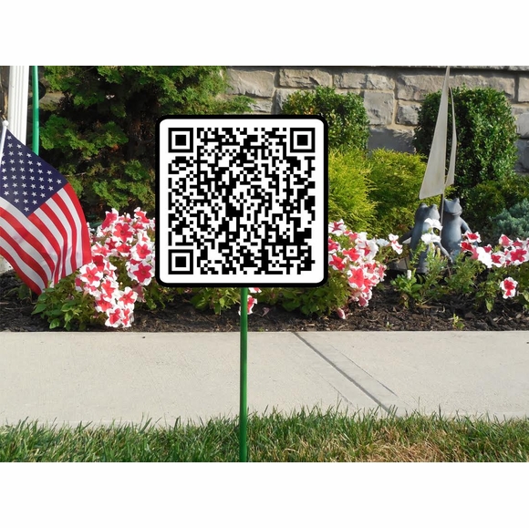 QR Code Sign For House Address Number, Business Name, Information, Message
